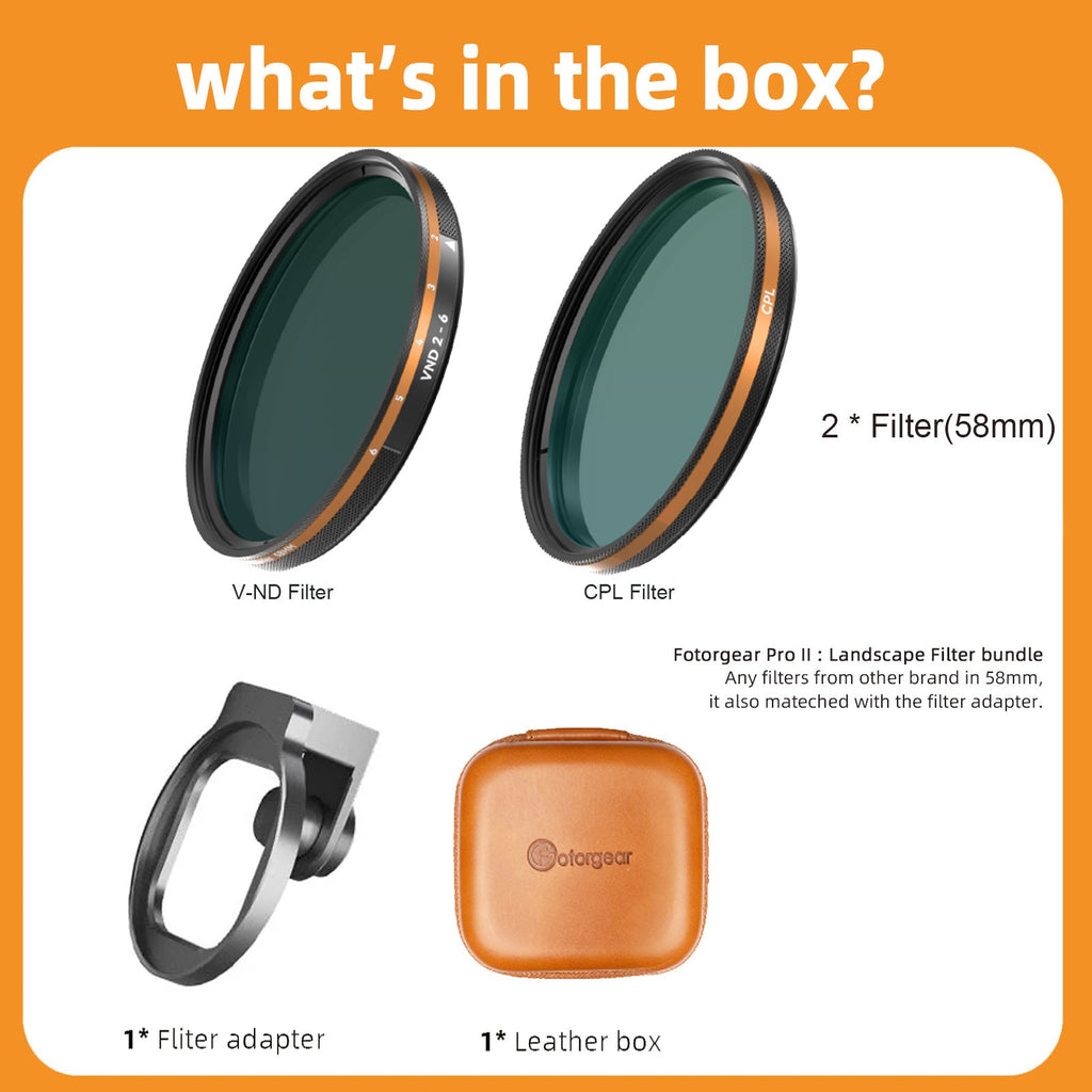 58mm Filter kit (2 pcs in) - Landscape filters bundle – Fotorgear